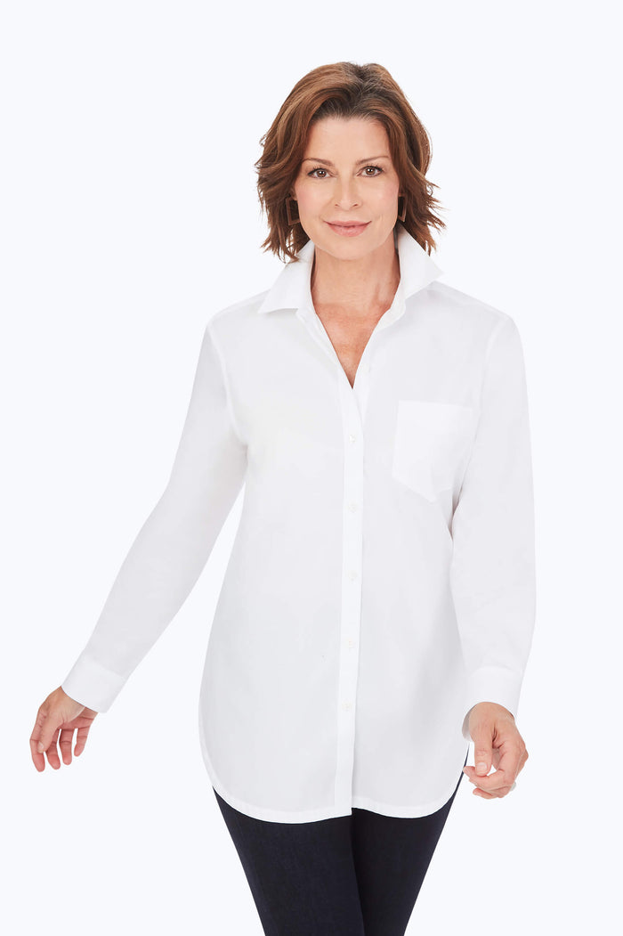 Foxcroft Boyfriend Non-Iron White – Fashion House